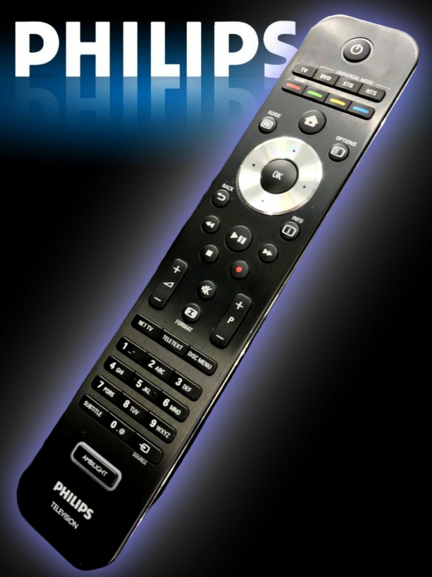 Пульт для телевизора PHILIPS RC4495 с подсветкой Ambilight
