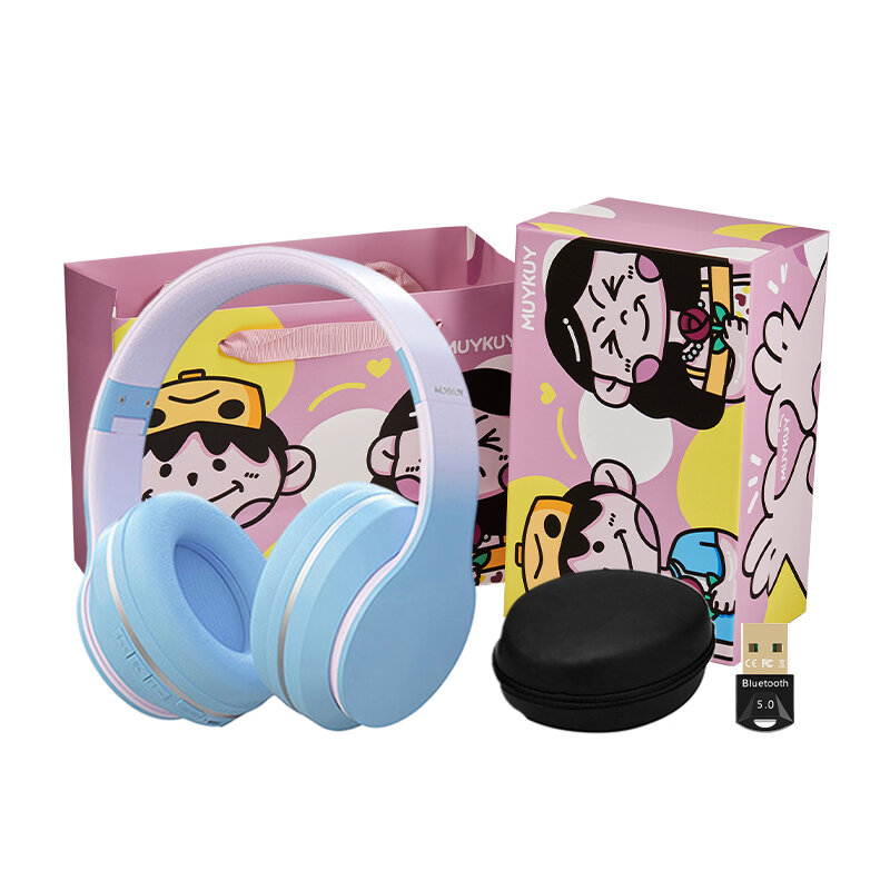 Беспроводные накладные наушники MUYKUY mk-dw075-ej-2+mk-dwq036-qt+mk-dw001-shb