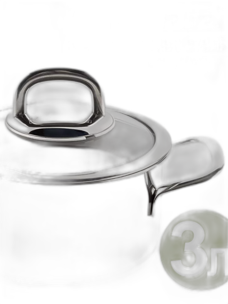 Кастрюля 3 литра с крышкой нержавеющая сталь с толстым дном