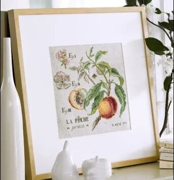 Набор для вышивки крестом Oneroom, хлопок, цветы, фрукты, овощи Белый, 14CT WHITE AIDA