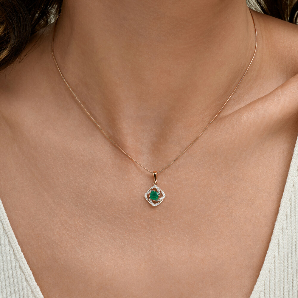 Подвеска, красное золото, 585 проба