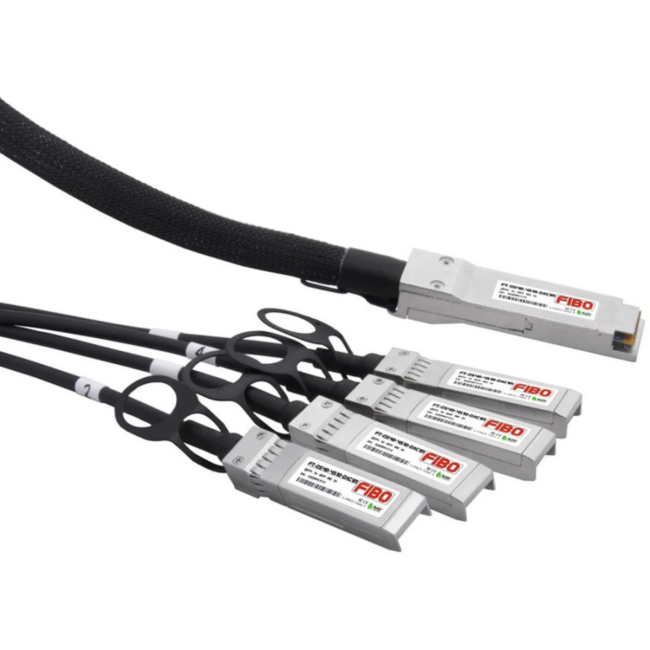 FIBO FT-Q40-4S10-DAC3m Кабель/ FIBO FT-Q40-4S10-DAC3m QSFP+ 40G to 4SFP+ 10G DAC модуль, медный кабель Belden, 3 метр