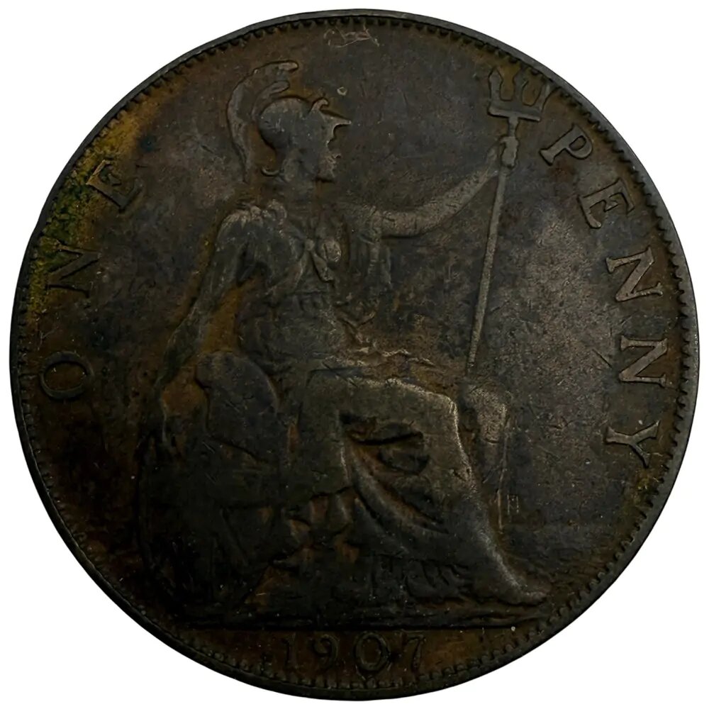 Великобритания 1 пенни 1907 г. (Cu) (Лот №2)