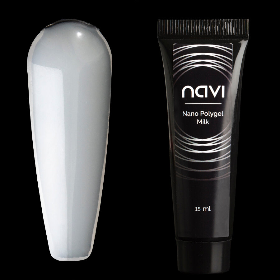 NAVI, Полигель для наращивания и моделирования ногтей Nano Polygel Milk, 15 мл