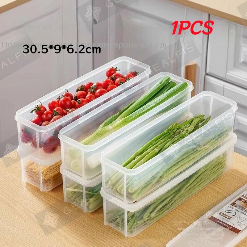 Герметичный контейнер для хранения овощей и фруктов, лапши и яиц, сохраняющий свежесть продуктов,30.5*9*6.2cm, 1 шт