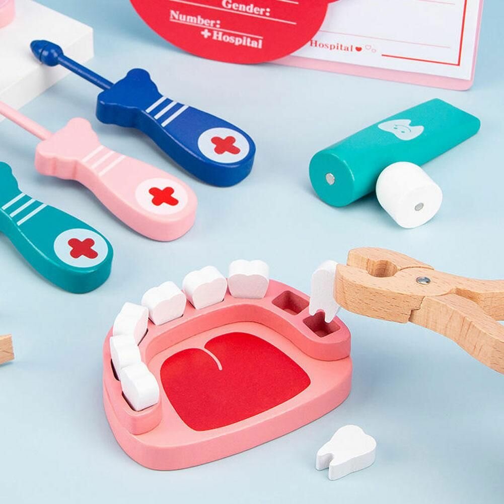 Детский деревянный Игровой набор доктора Лучший доктор, в чемоданчике.