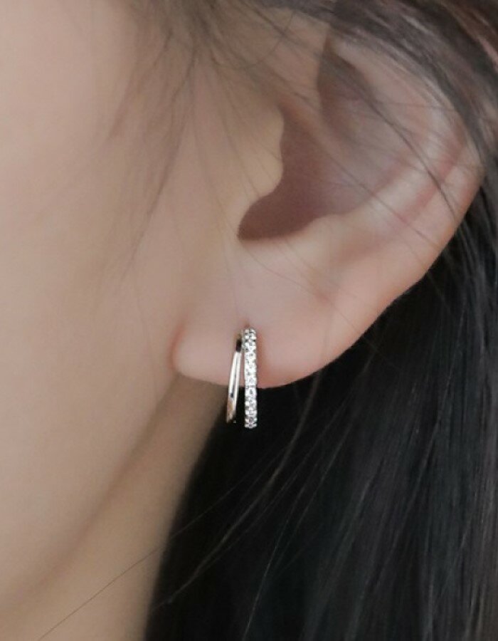 Серьги пусеты, конго, циркон