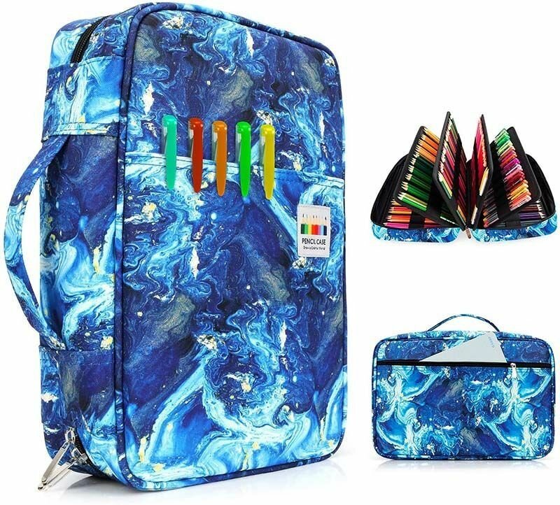 Kawaii Эстетический школьный пенал DIANNY с 300 слотами для девочек Сумка-органайзер для канцелярских принадлежностей с 5-слойной молнией пеналы
