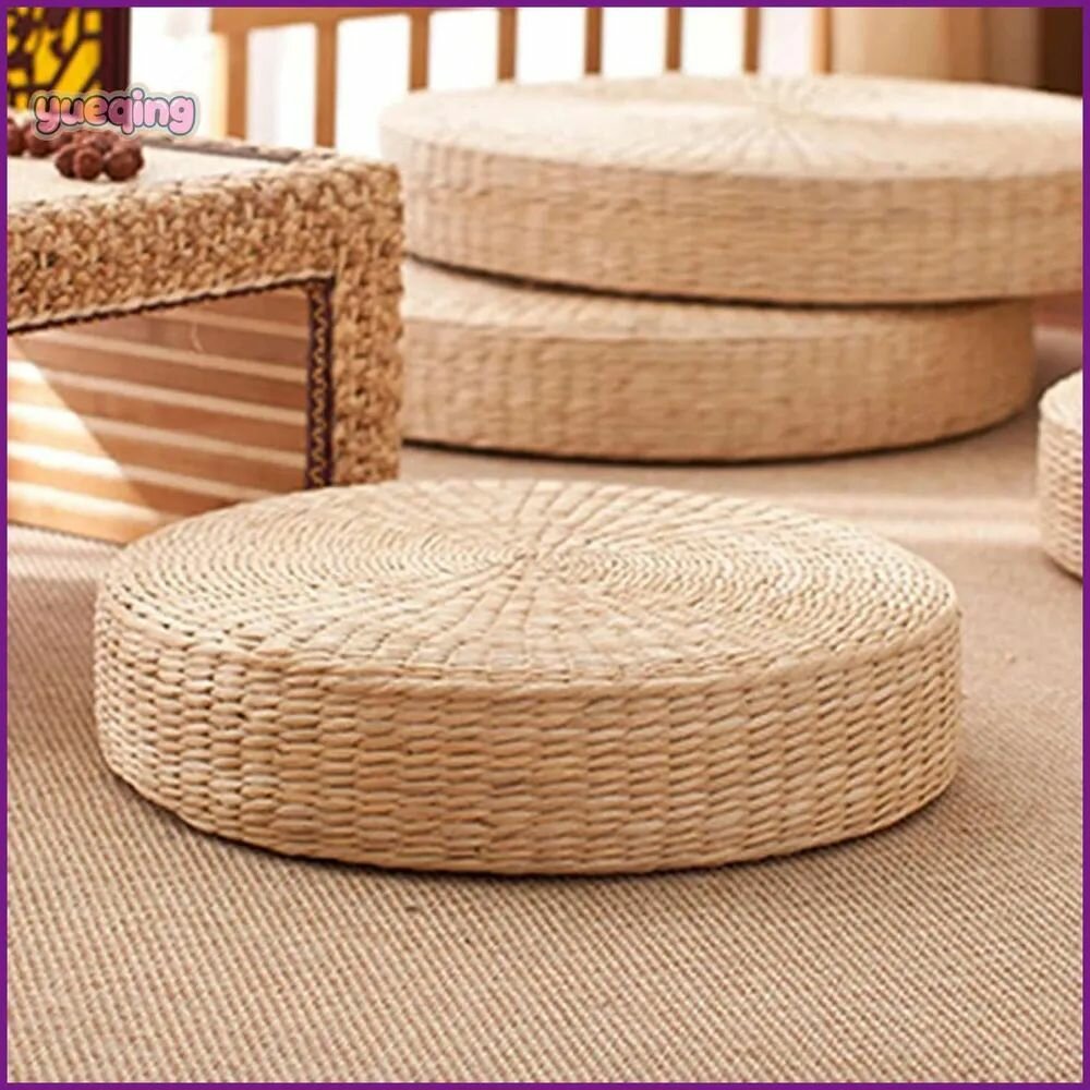 Подушка для медитации и йоги детей 30 см, круглый коврик татами ручной работы