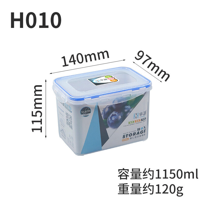 Прозрачная коробка для хранения продуктов, прямоугольная коробка для холодильника, пластиковая ланч-бокс большой емкости, герметичная коробка для фруктов
