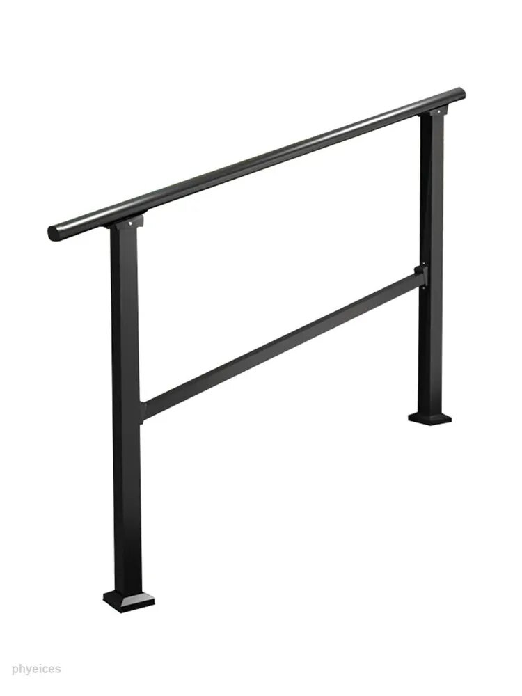 Металлическое ограждение для лестниц, безопасные перила для дома из оцинкованной трубы, поручни черного цвета для крыльца, мансарды, балкона