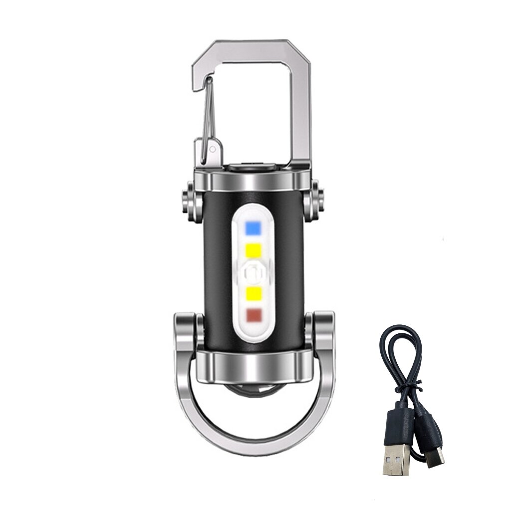 USB Перезаряжаемые Фонарики Брелок Лампа Портативный Рабочий Свет Маленькие Светодиодные Фонарики Брелок Свет для Ночной Работы Прочный