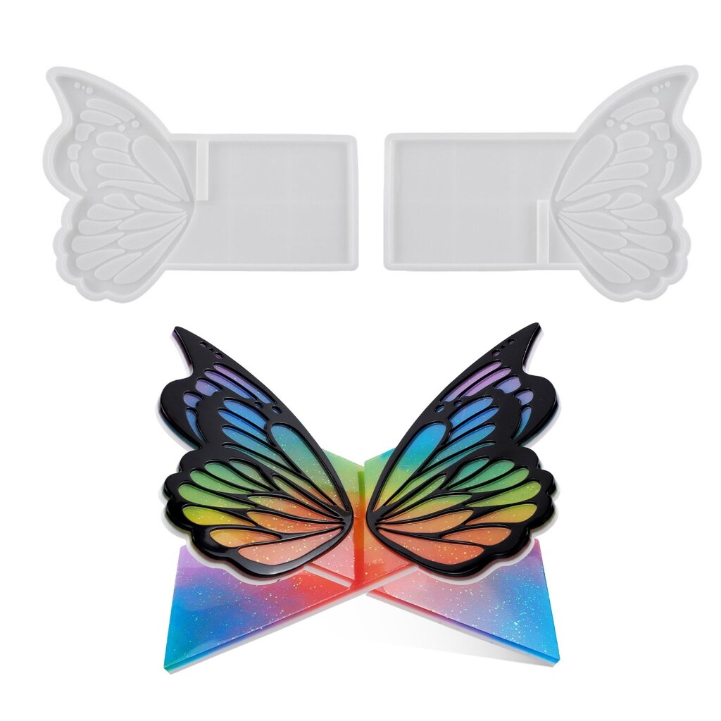Силиконовая форма для книжной полки в форме бабочки, стильное украшение для дома, форма для эпоксидной смолы и украшений