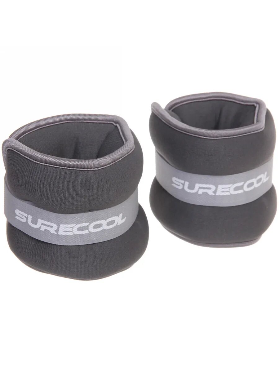 Утяжелитель HW-095, для рук и ног, песок, текстиль, серый, 2х1 кг