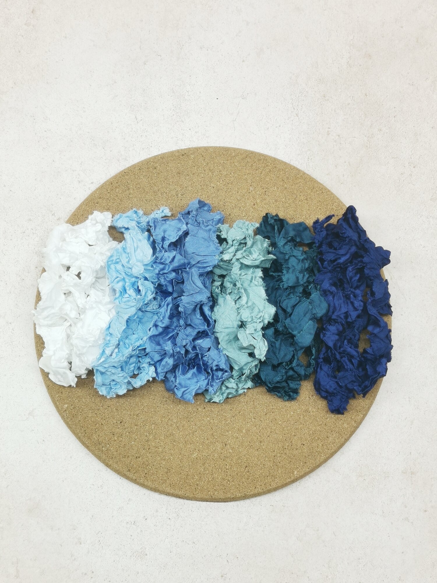 Шебби ленты ручной работы "Шелковистый блеск" (комплект 6 штук)