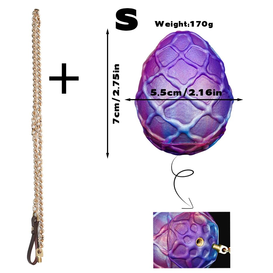 Новая большая анальная пробка типа яйца с цепочкой, анальные пробки для мастурбации Chain style-S