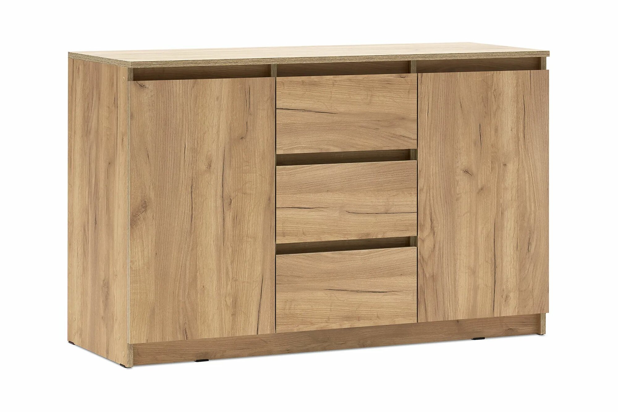 Комод Скайфолл с 3-мя ящиками, дуб золотой, 120.1х45х76.2