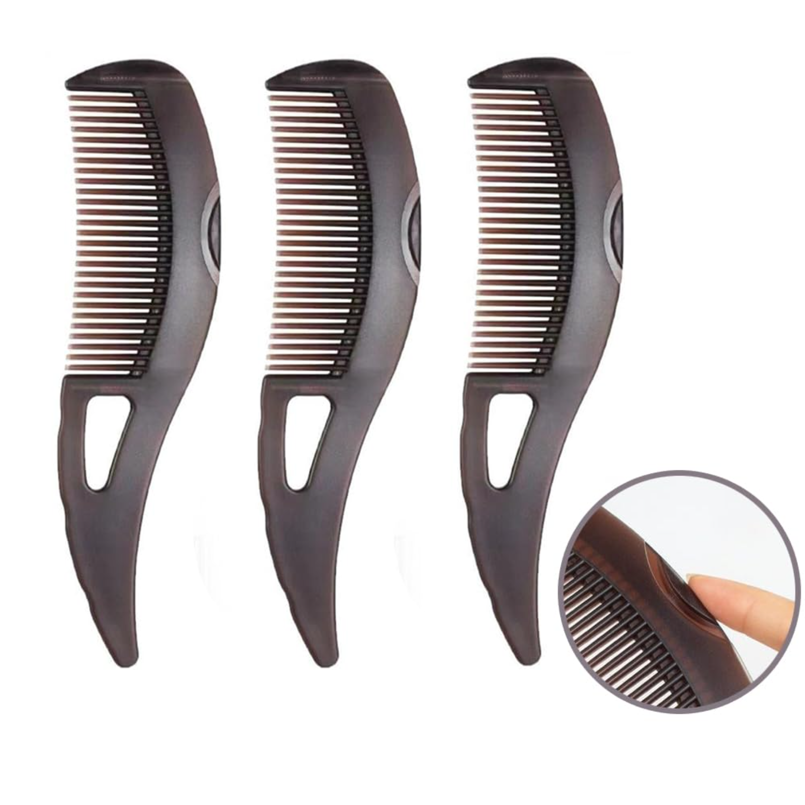 3Pcs Гребень для перхоти, Гребень для энергетического массажа, Гребень для укладки волос, Гребень для здорового кожи головы, Гребень для удаления перхоти