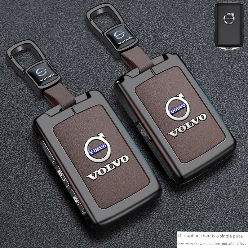 Чехол для ключа Volvo 2025 года, модель XC60, из натуральной кожи, для S90, XC40, полный чехол для S60, мужской, для