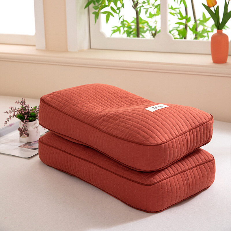 2025 Новый чистый хлопок, корейский стиль, подушка из чистого гречихового волокна, летняя подушка с полным сердечником из гречихового волокна, маленькая, цельная, жесткая подушка для сна