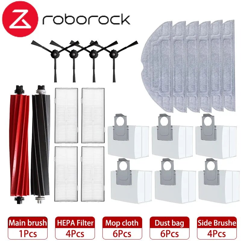 Roborock S8 Запчасти: щетка, фильтры, мопы, мешки, щетки (R)