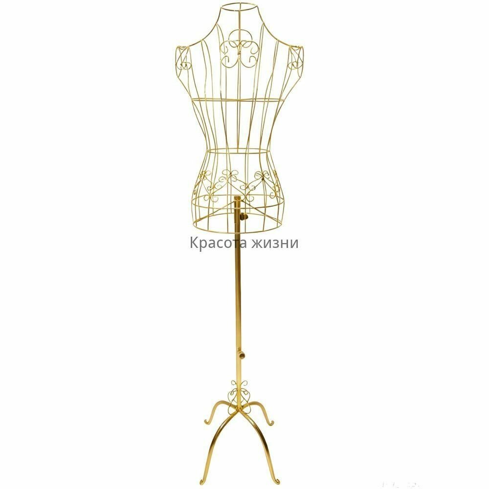Женский манекен для фотосъемки, золотой, металлический каркас, торс, регулируемая высота, для магазина одежды