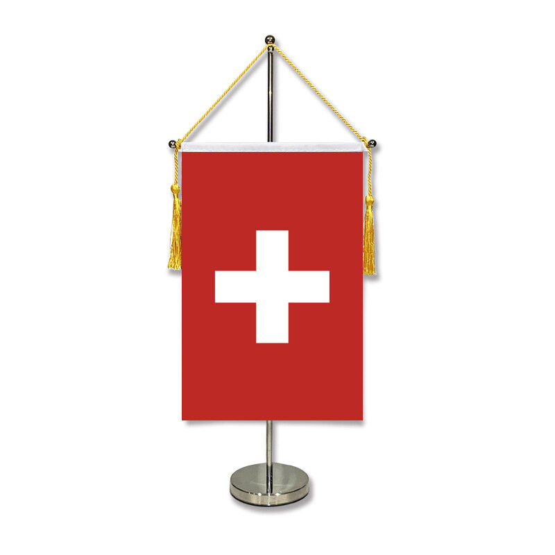 Офисный настольный декор, флаги мира, нержавеющая сталь, большой регулируемый одиночный стойка для флага, держатель флага