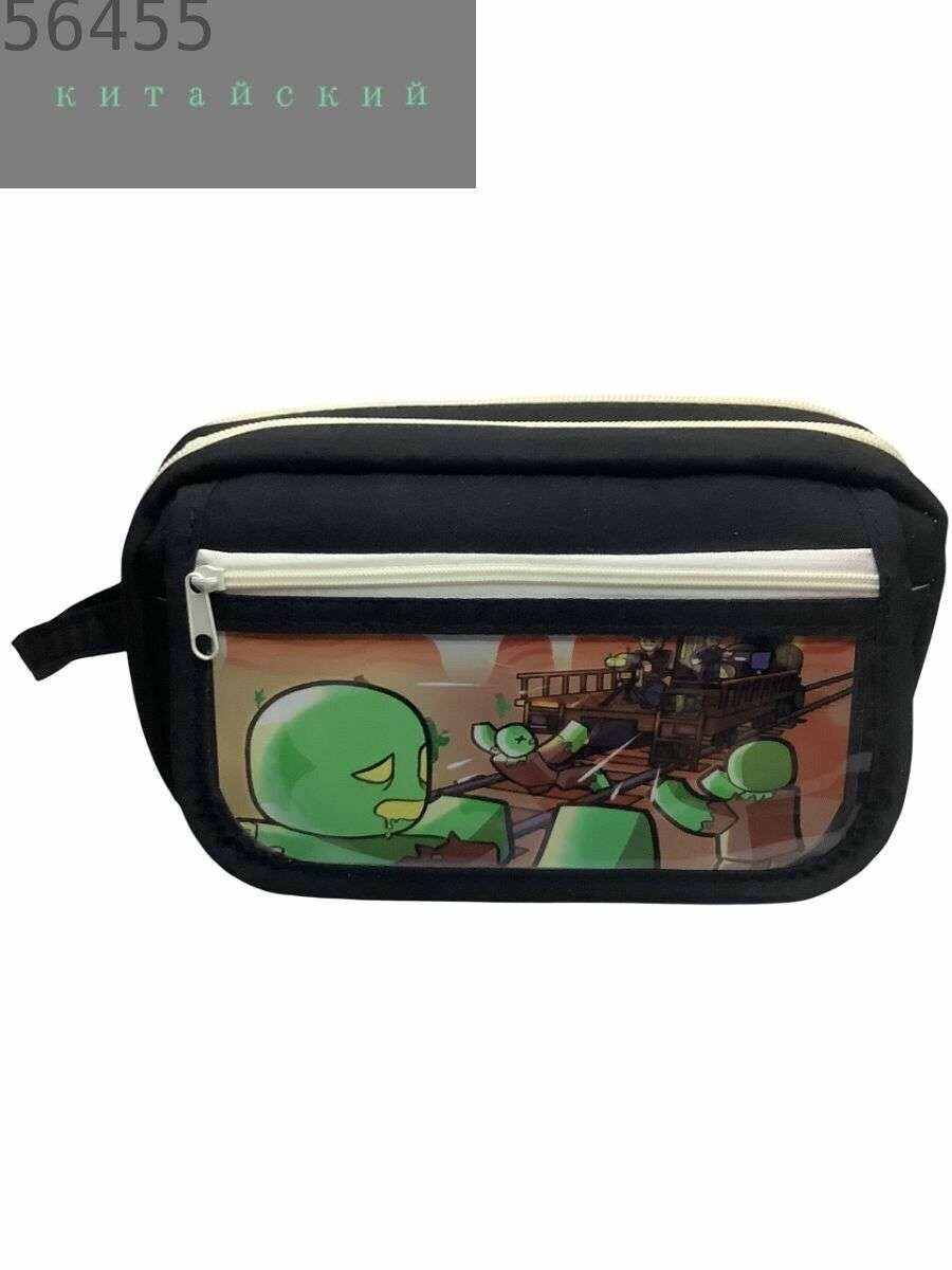 Dead rails roblox пенал мертвые рельсы роблокс для подростка школьный с двумя отделениями 20x11x7см (10 штук наклейки в подарок)124