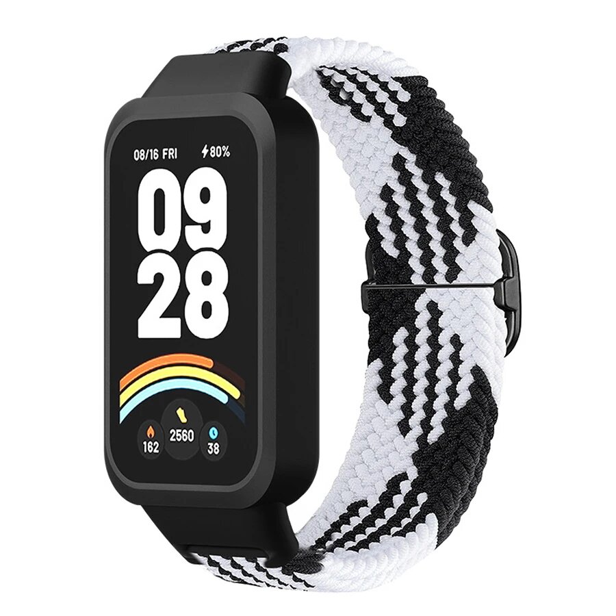 Ремешок для Xiaomi Mi Band 9 Active Black White