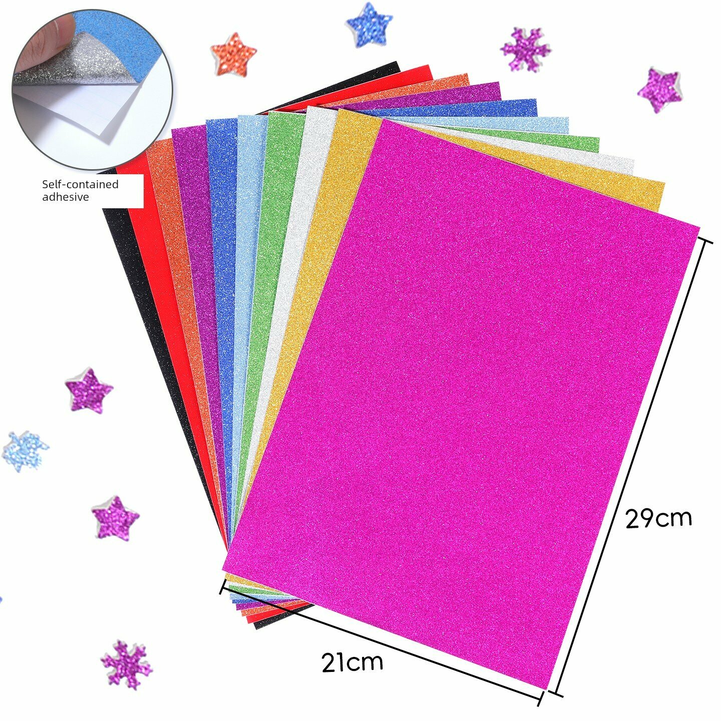 Блестящая бумага с клейкой основой, цветная бумага с золотой пудрой, бумага с тиснением, материалы для детского