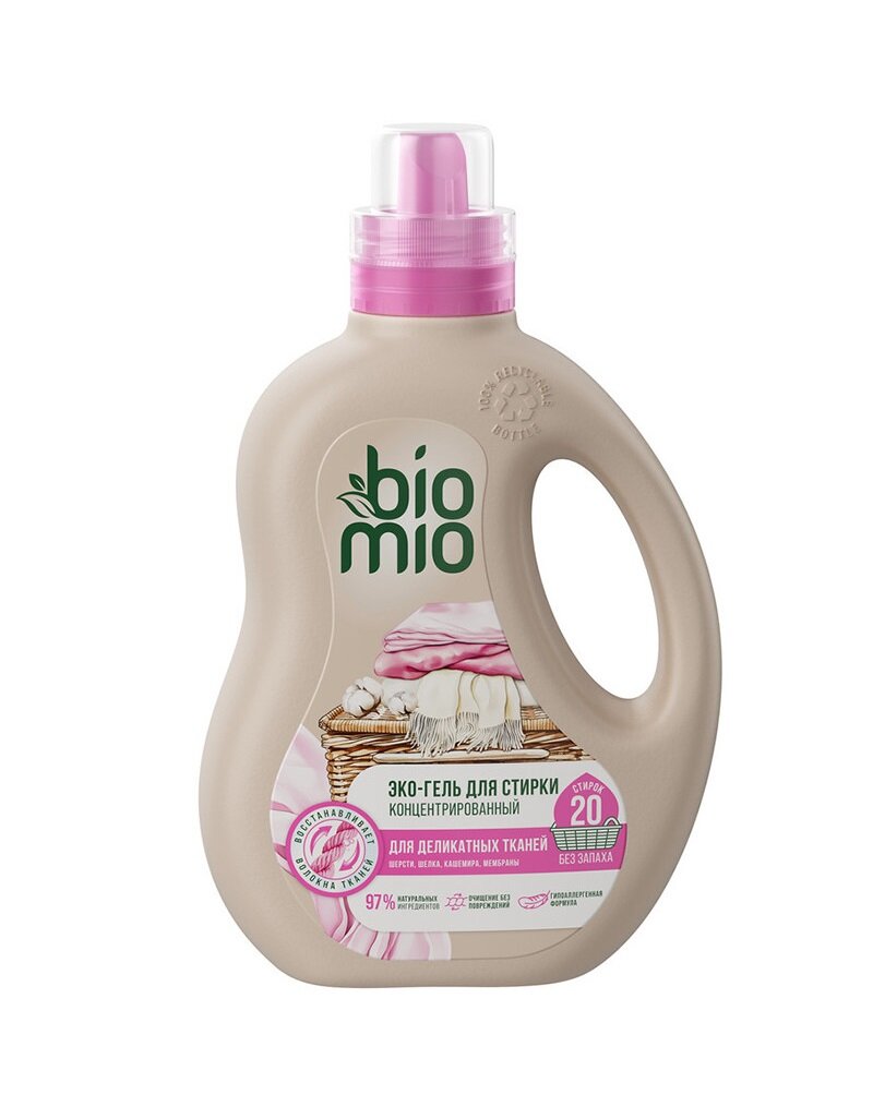 Гель для стирки BioMio деликатных тканей, шерсти, кашемира, концентрат, 900 мл