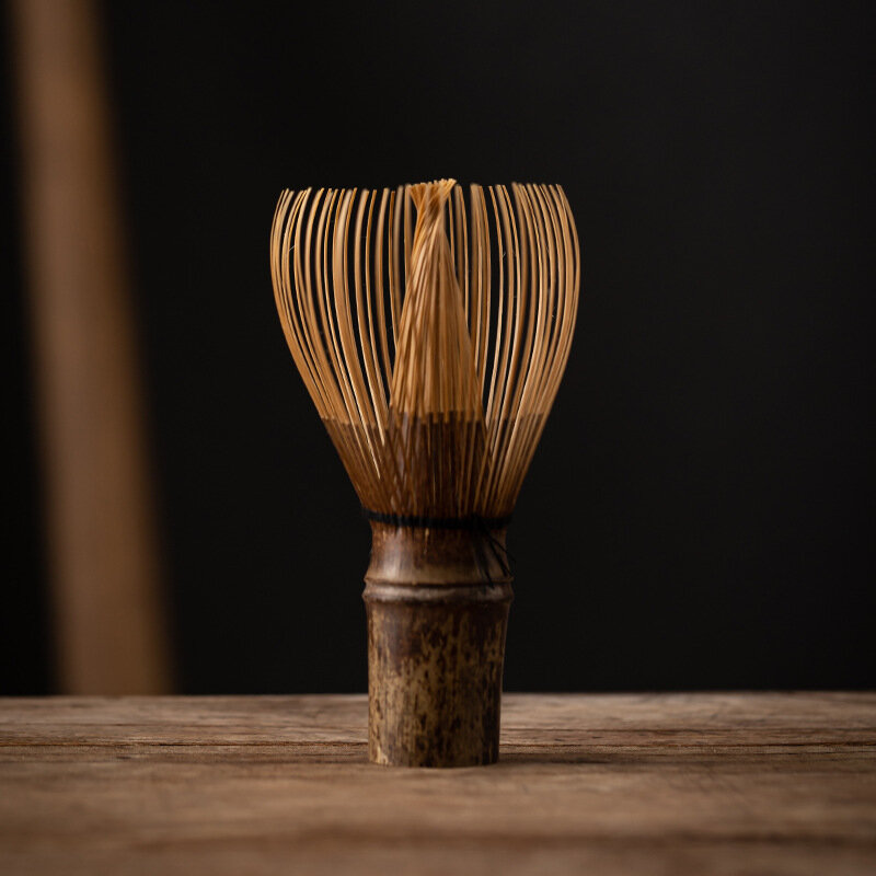 2025 Настоящий чайный венчик ручной работы, венчик для матча, мешалка для японской чайной церемонии, инструмент для матча в стиле династии Сун, фиолетовый бамбуковый венчик для матча