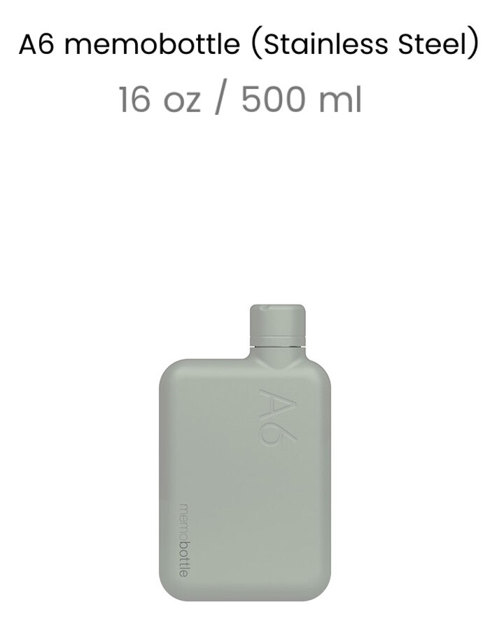 Бутылка из нержавеющей стали Memobottle A6, зеленый