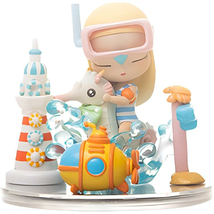 Набор из 6 коллекционных коробок-сюрпризов унисекс POP MART Ocean Song Holiday Yoyo Sea Collection, Confirmed-Underwater Dream Cruise Lite-Submersible Submarine