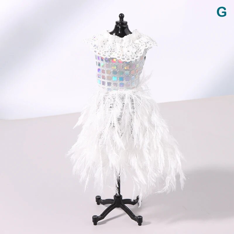 Вечернее платье для куклы 30 см, Белый, Color: G