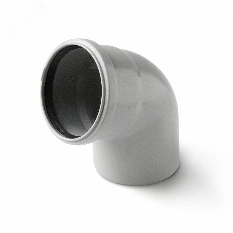 Отвод канализационный PRO AQUA 110 мм, угол 87 градусов, для внутренней канализации, цвет серый