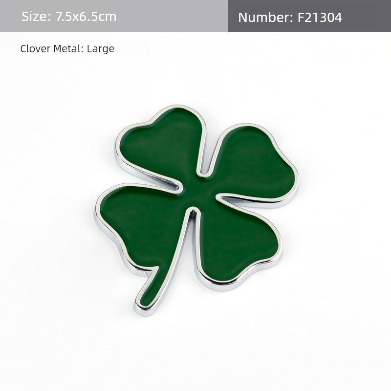 Брелок-четырехлистник для автомобиля, персонализированный металлический аксессуар, талисман удачи, подвеска для ключей