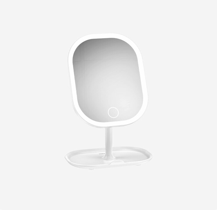 Косметическое зеркало для макияжа с подсветкой Remax Beauty Mirror 2-in-1 with LED Intelligent Light, 500 mAh, Белый