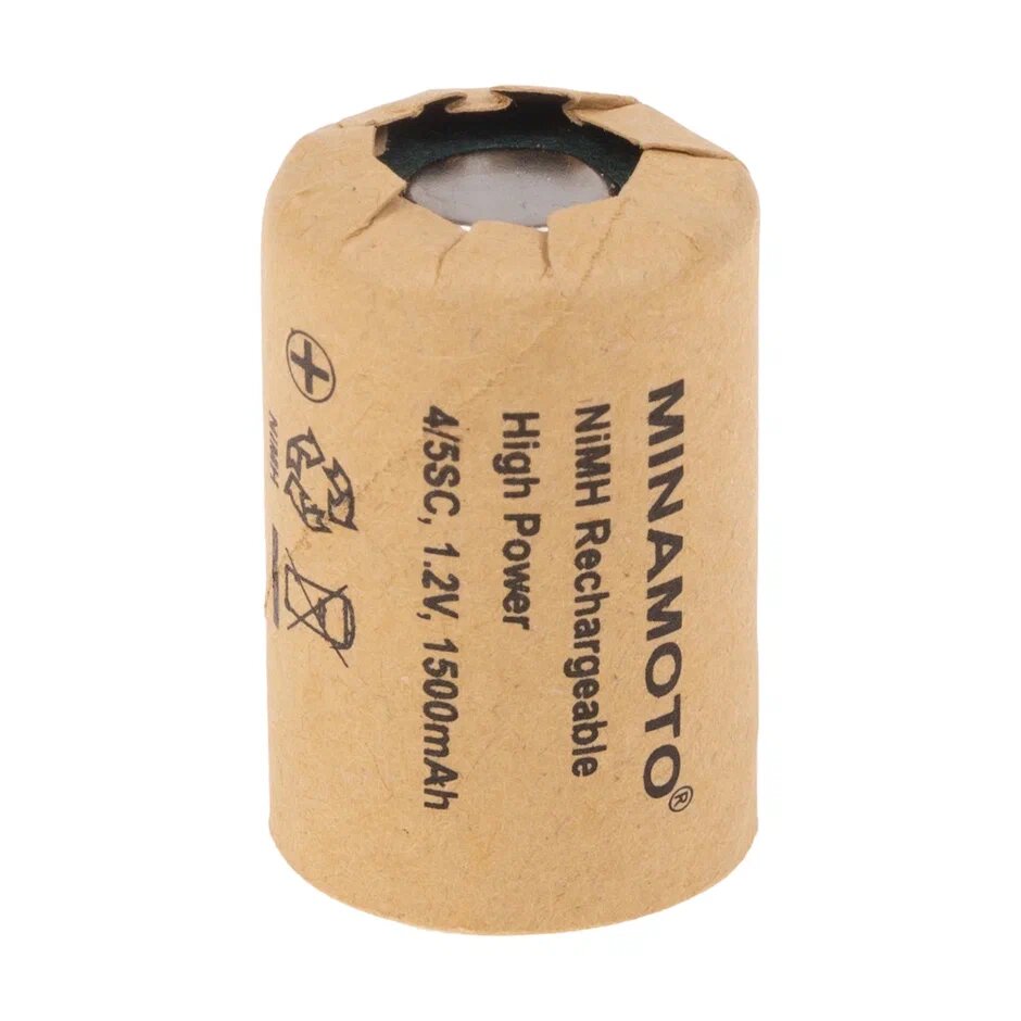 Аккумулятор MINAMOTО MH-1500SC-S/HP (4/5 SC), NiMH, 1.2 В, 1500 мАч, 1 шт.