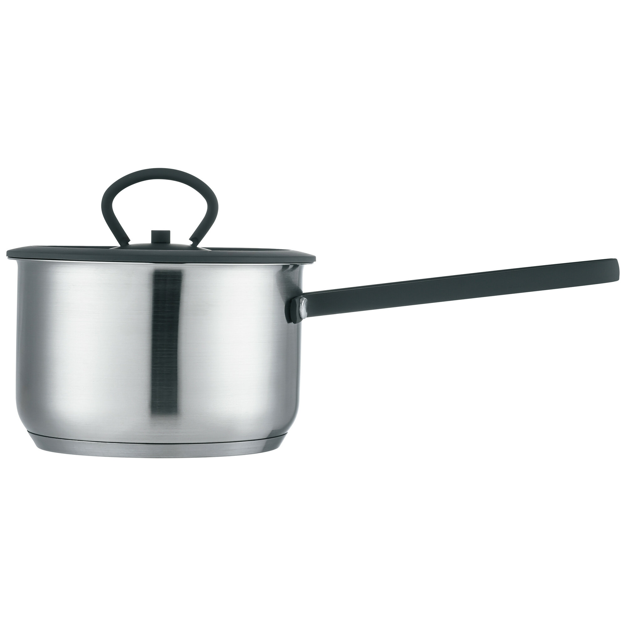 Ковш TESORO Tivoli 1,2л 14см нерж. сталь стекл. крышка индукция