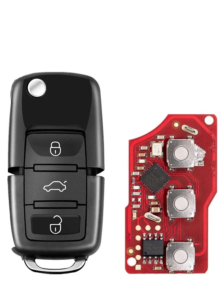 Xhorse XKB501EN Линейный ключ дистанционного управления VW B5 Flip 3 Кнопки английская версия 5 шт. / партия