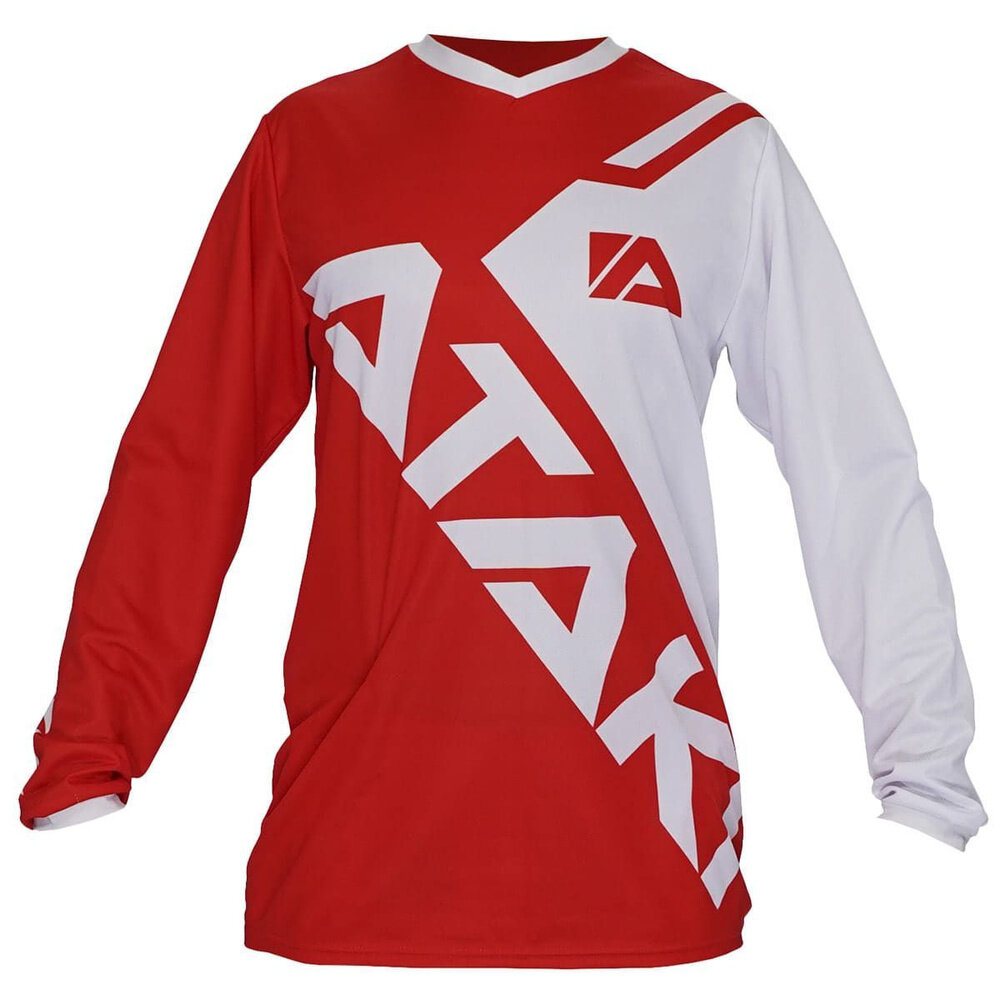 Джерси ATAKI Impact (белый/красный), эндуро, мотоэкипировка, мотоспорт