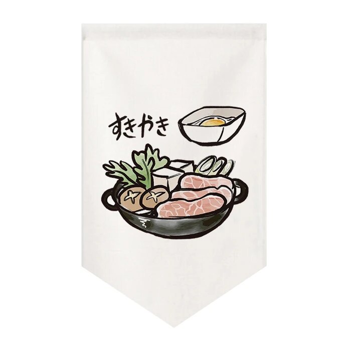 Японские хлопковые шторы Noren Shop Белый, W40cmxH60cm, 16