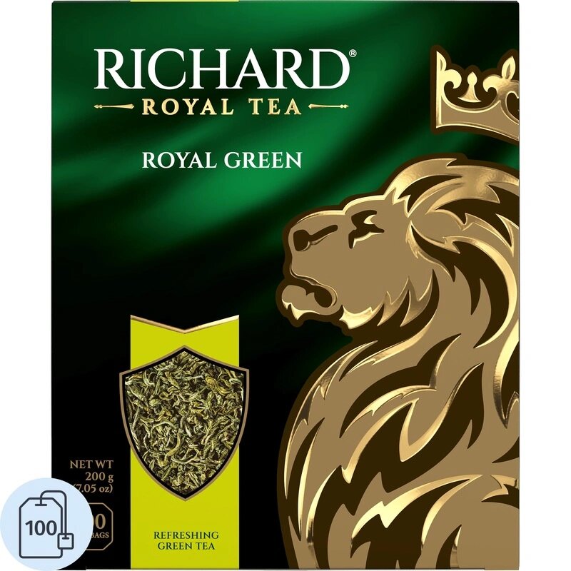 Чай зелёный Richard Royal Green 100 пакетиков