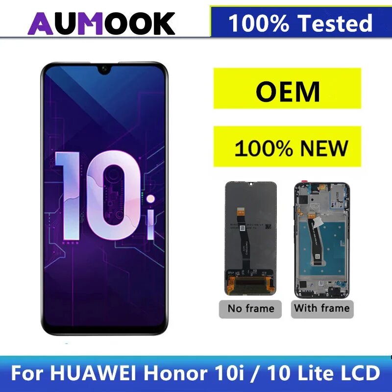 ЖК-дисплей AUMOOK 6,21 дюйма для HUAWEI Honor 10i, сенсорный ЖК-экран для Honor 10 lite, замена ЖК-дисплея с рамкой HRY-LX1 HRY-LX2 HRY-LX1T