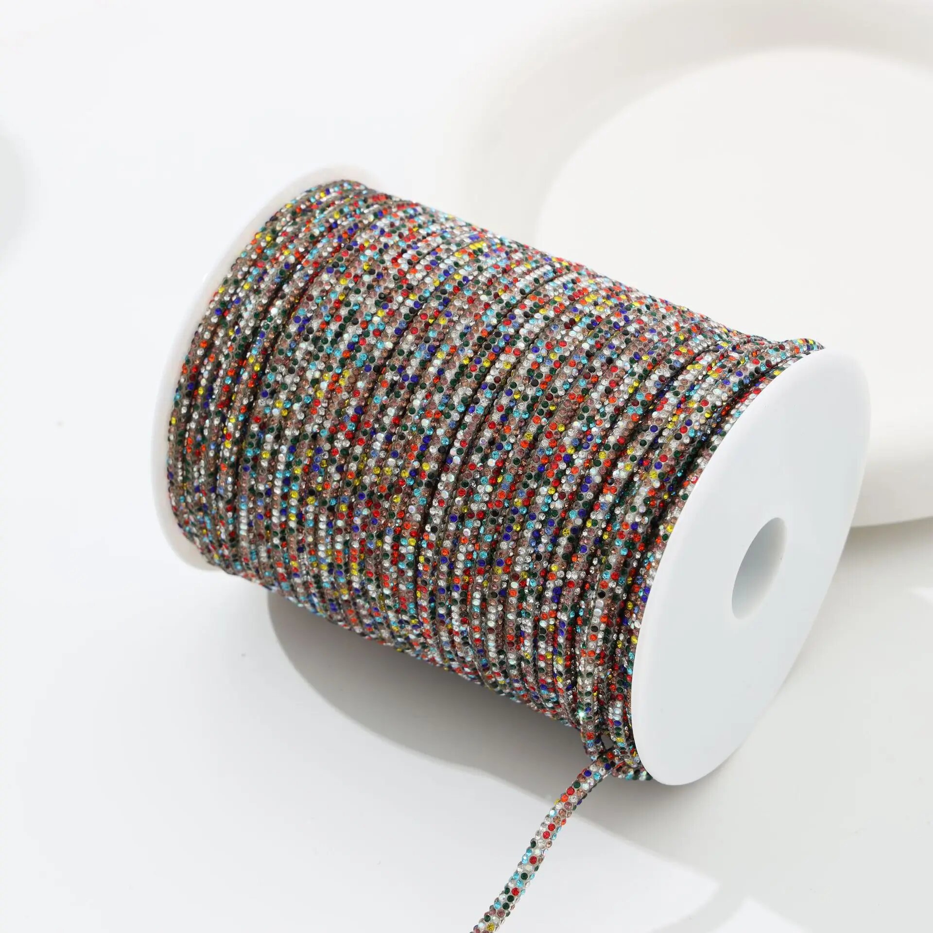 Хлопковая веревка со стразами 4 мм 5 ярдов Color mixing