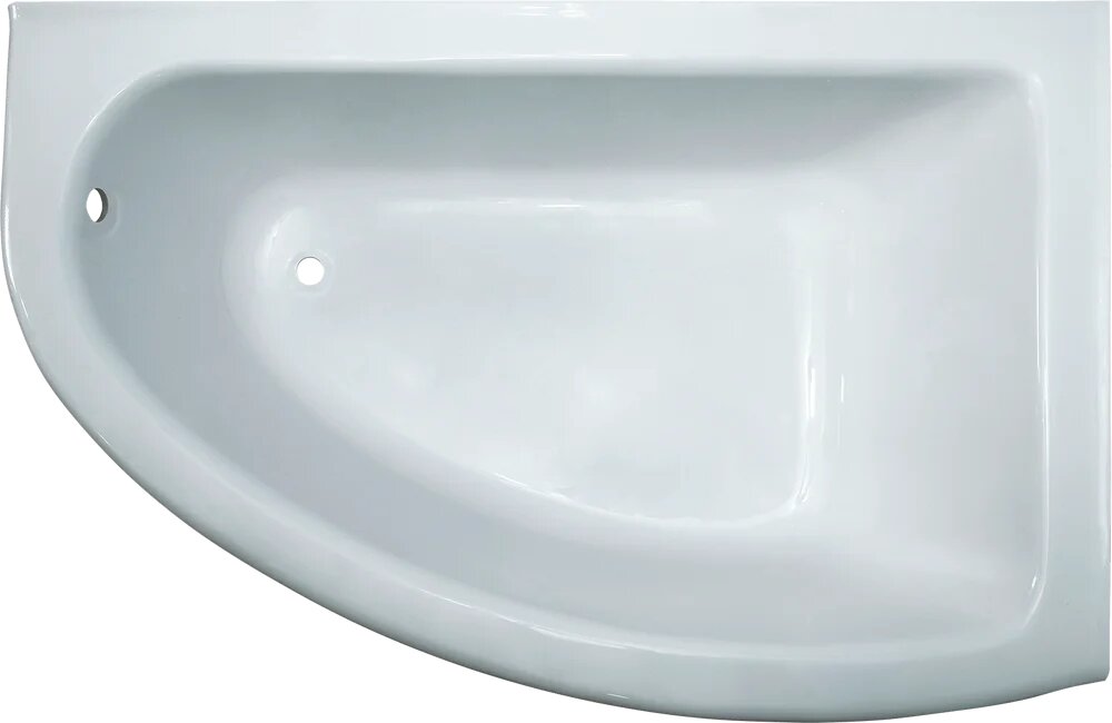 Ванна из искусственного камня Marmo Bagno Альба R 105x170, на ножках, пристенная, правая, асимметричная, белая