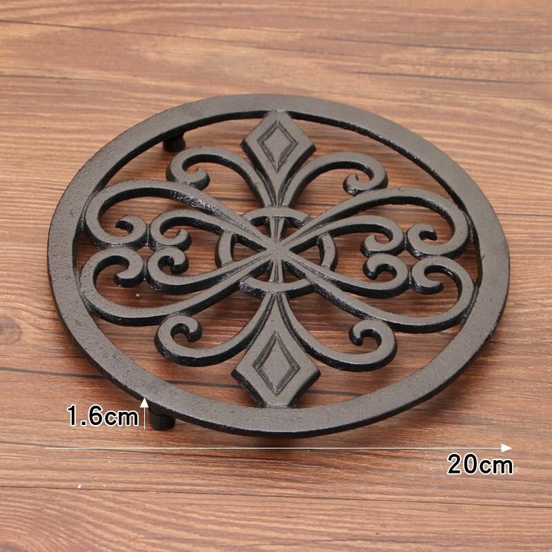 Чугунная подставка под горячее, термостойкая защита для стола, кухонная подставка для посуды