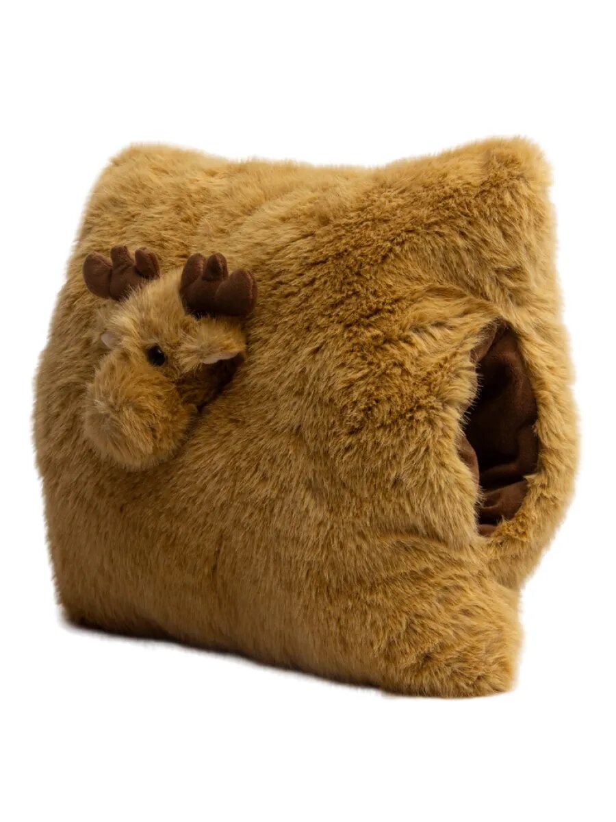 Подушка-лось коричневая 40х32 см, коллекция Cozy