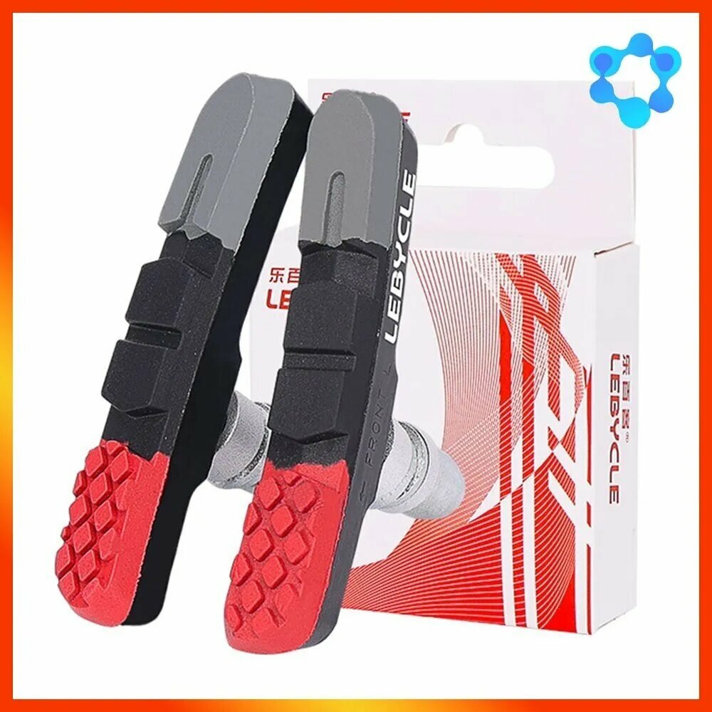 Велосипедные тормозные колодки / резиновый материал, износостойкий и бесшумный / дизайн с дренажным рисунком